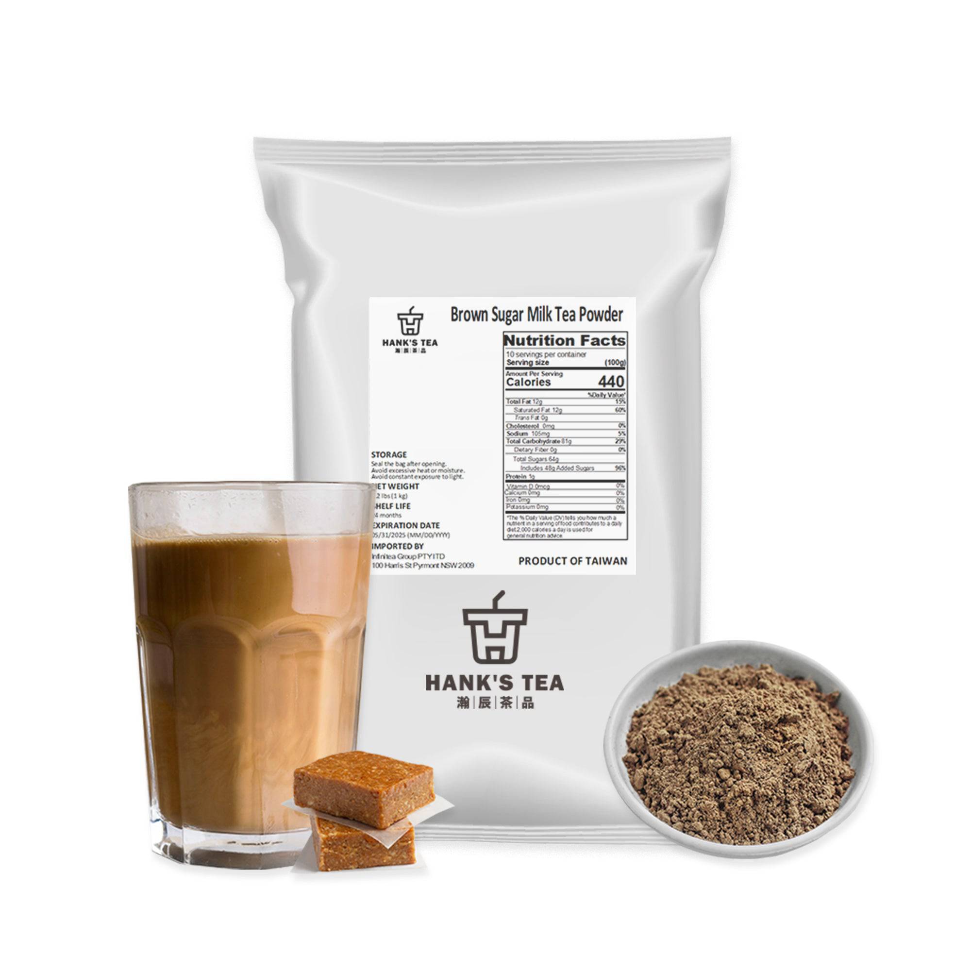 Brown Sugar Milk Tea Powder (1kg) | Hank's Tea Bubble Tea Wholesale
