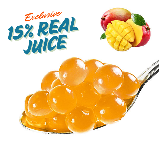 Mango Flavor Popping Pearl (3.2kg) | Hank's Tea Bubble Tea Wholesale