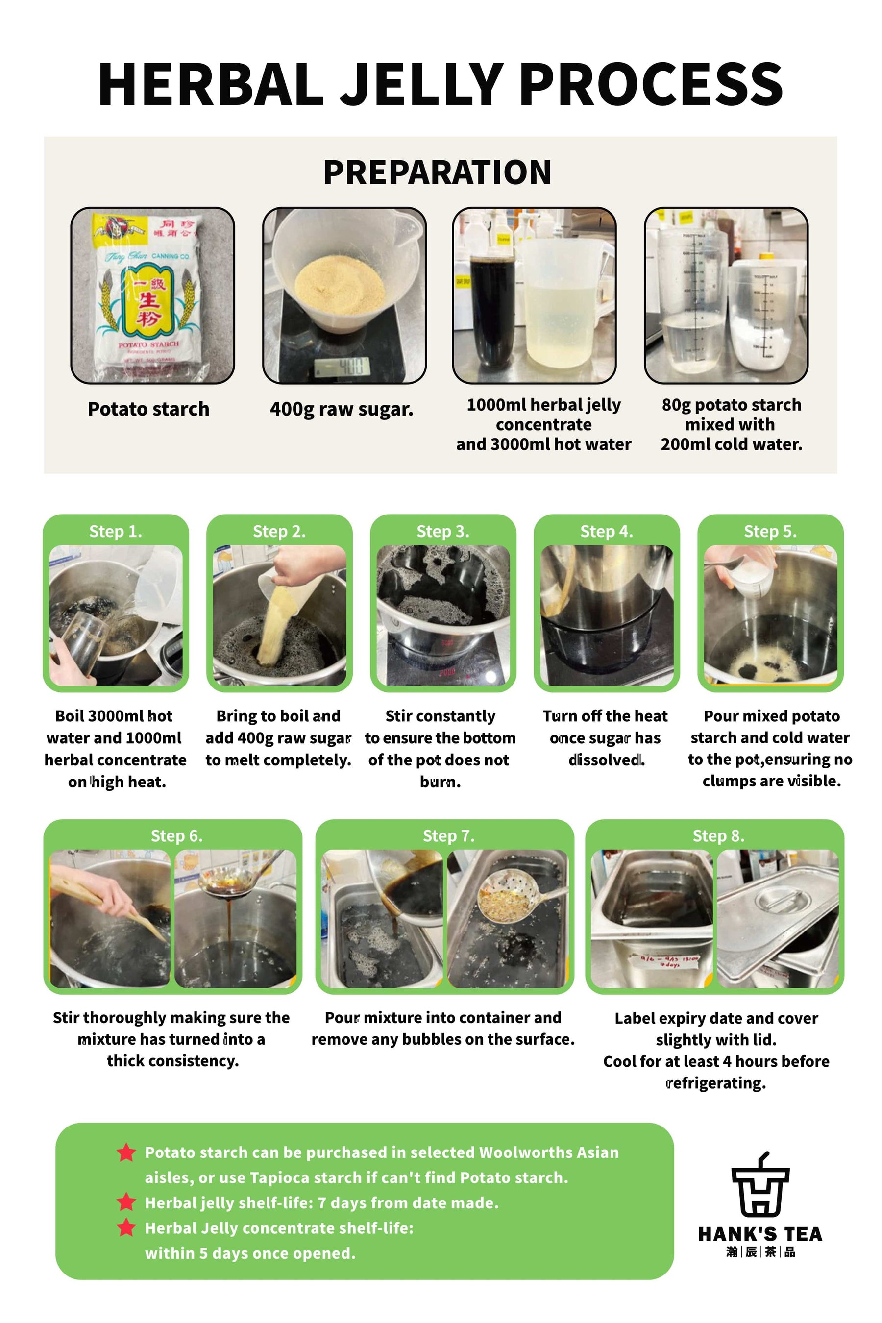 Herbal Grass Jelly Concentrate (3kg) | Hank's Tea Bubble Tea Wholesale