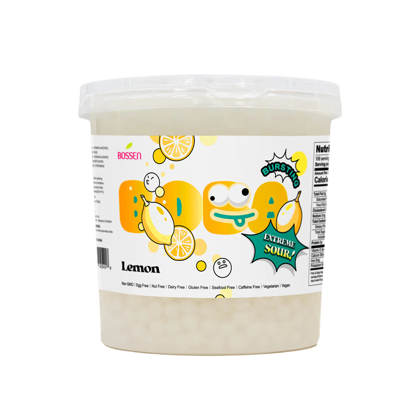 Lemon Sour Popping Pearl (3.2kg) | Hank's Tea Bubble Tea Wholesale